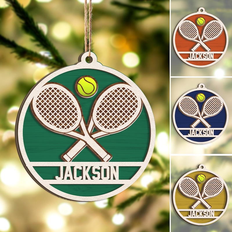 Tennis Christmas Ornament - Etsy