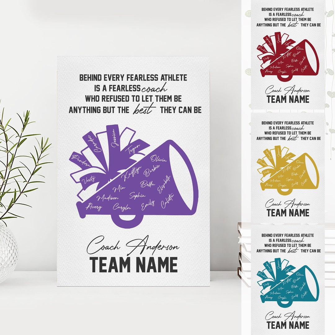 Personalized Cheerleading Poster/canvas, Cheer Team Wall Art Print ...