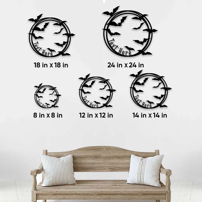 Personalized Bat Metal Sign, Halloween Bat Sign, Custom Name Room Sign ...