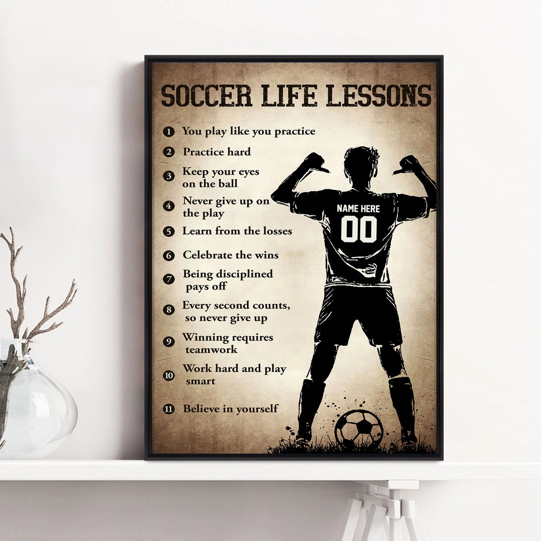 Personalized Soccer Poster/canvas, Soccer Life Lessons Wall Art Print ...