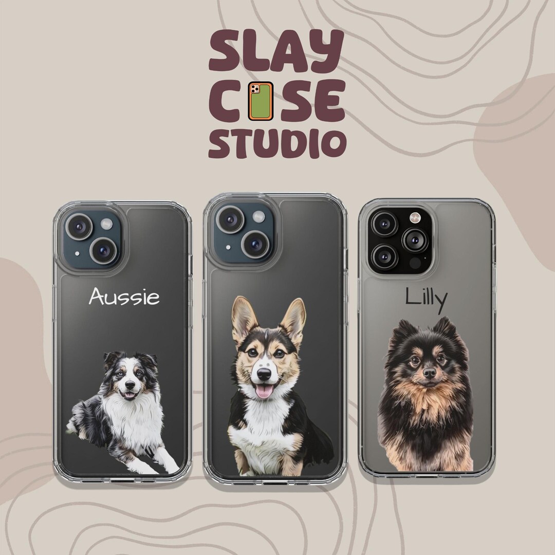Custom Clear Pet Phone Case, Cute Personalised Animal Cover for iPhone ...