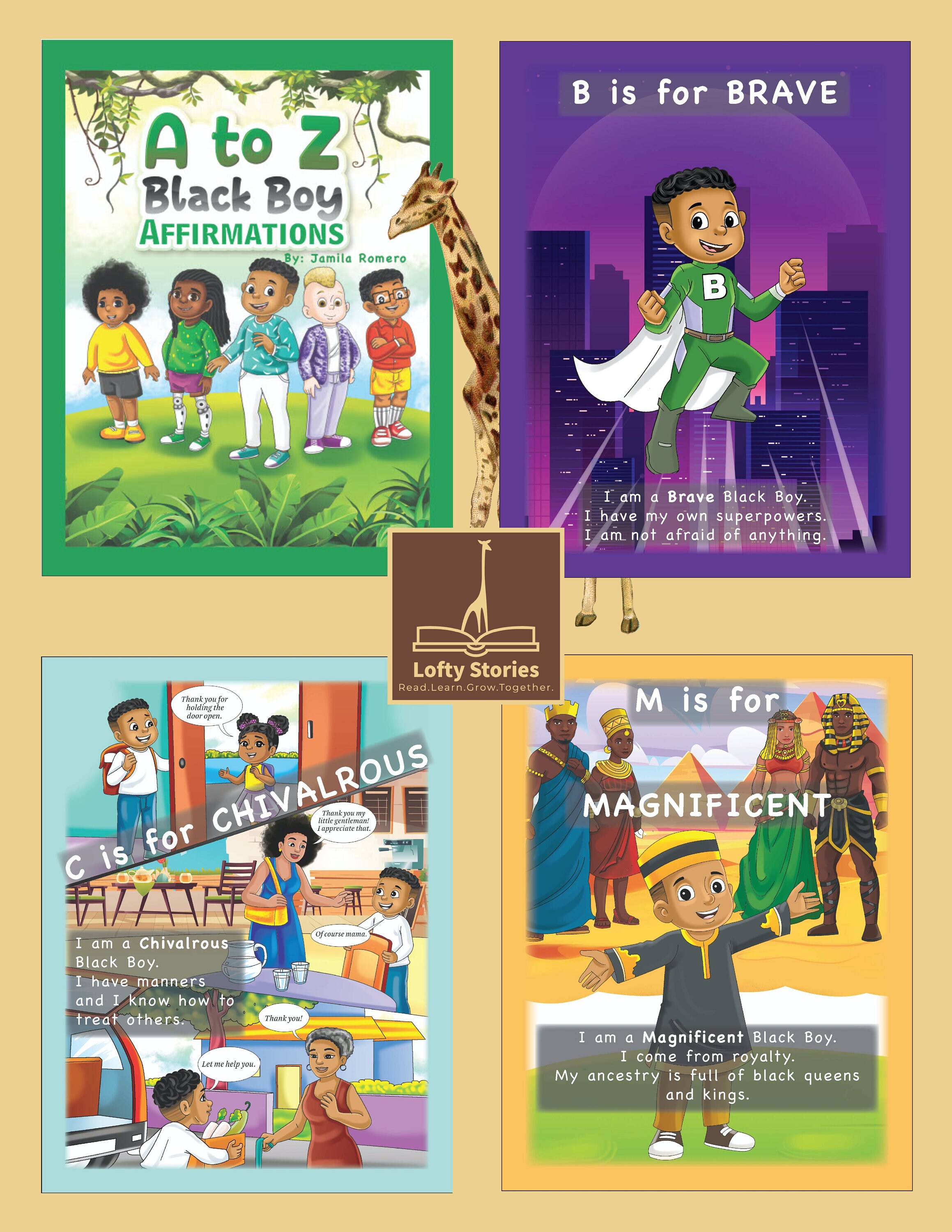 A to Z Black Boy Affirmations | SEL Confidence Book for Kids Ages 0-9 ...