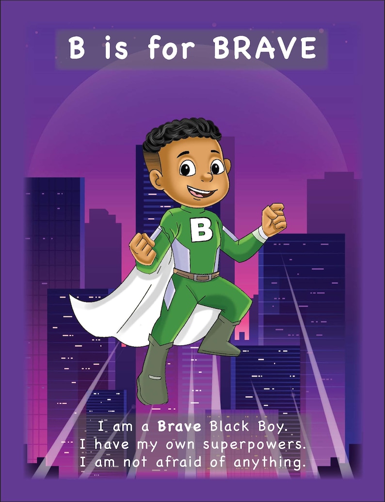 A to Z Black Boy Affirmations | SEL Confidence Book for Kids Ages 0-9 ...