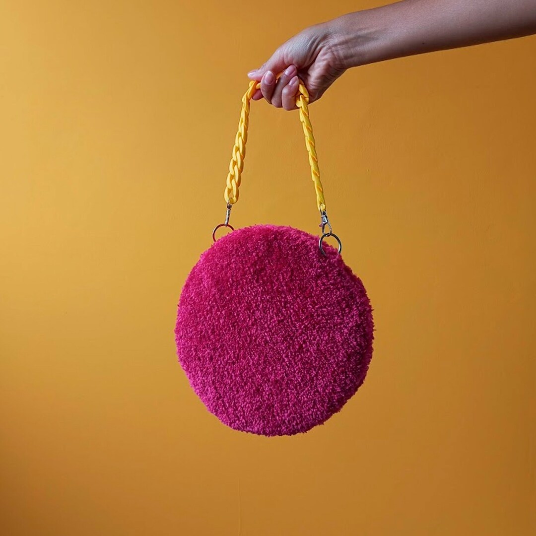 Tufted Handbag - Handmade - Pink - Etsy