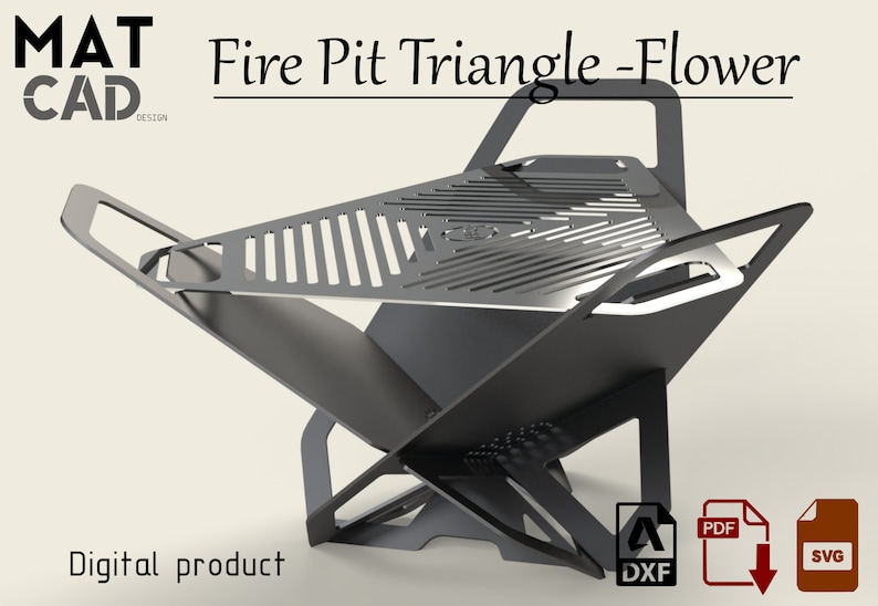 Triangle Fire Pit, Dxf File, Bbq, Grill Garden Fireplace, Svg Files for ...