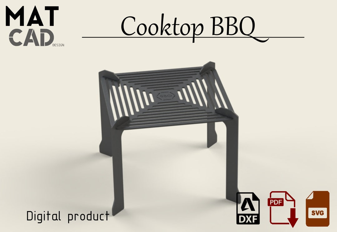 Open Fire Grill & Cooktop BBQ, Dxf File, Bbq, Svg Files for Plasma and ...