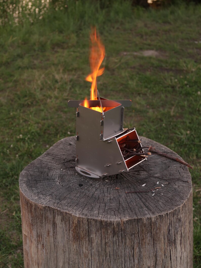 Mini Rocket Stove, Dxf File, Camping Stove, Small Collapsible Fire Pit ...