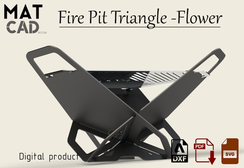 Triangle Fire Pit, Dxf File, Bbq, Grill Garden Fireplace, Svg Files for ...
