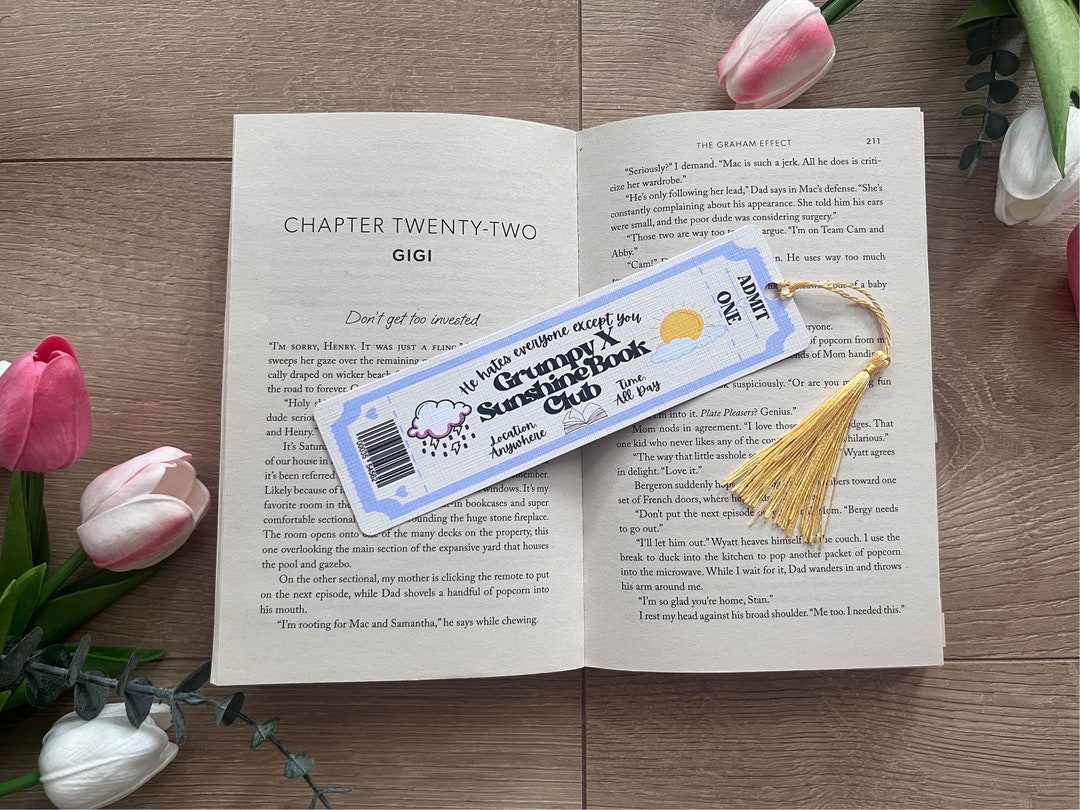 Grumpy X Sunshine Bookmark Book Lovers Cute Bookish Book Gift ...