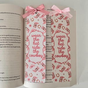 Wear the Hat Ride the Cowboy Bookmark | Cowboy Romance | Readers ...