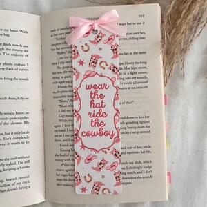 Wear the Hat Ride the Cowboy Bookmark Cowboy Romance Readers Bookmarks ...