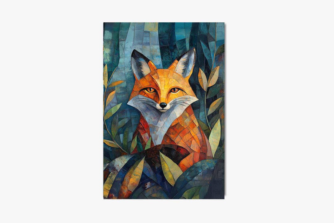 12 X17 Postcard Cubism Fox 1 - Etsy