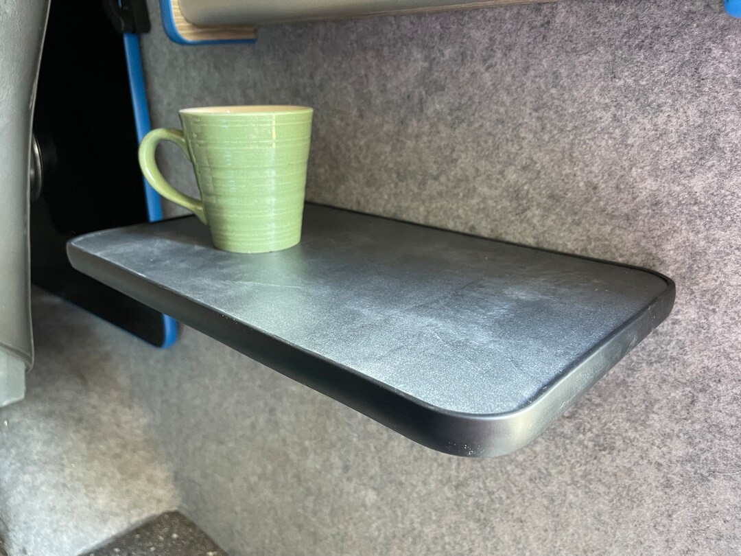 Small Camper Van Folding Table Shelf, Motor Home, Caravan, Slate Black ...