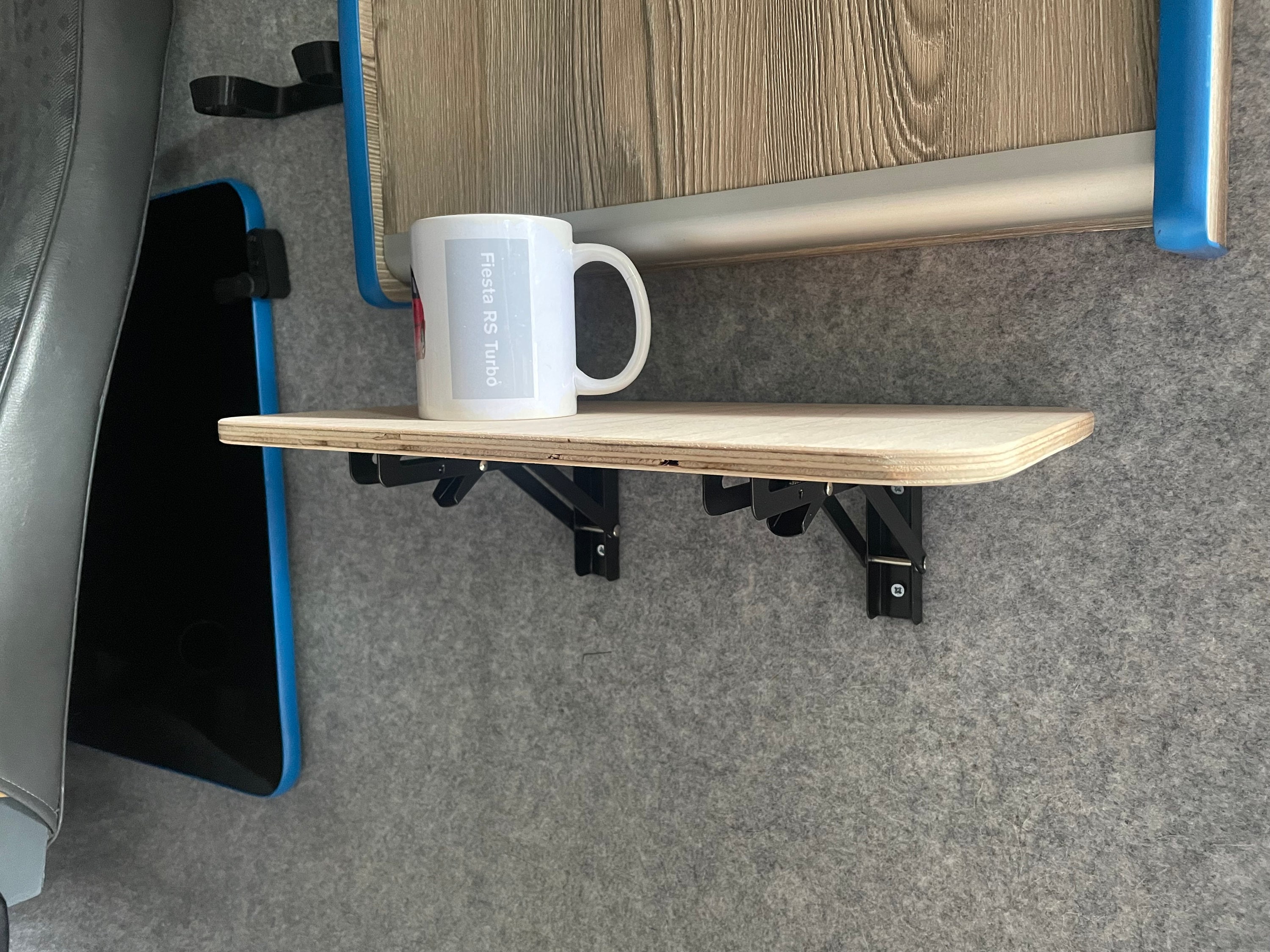 Small Camper Van Folding Table Shelf, Motor Home, Caravan, Natural ...