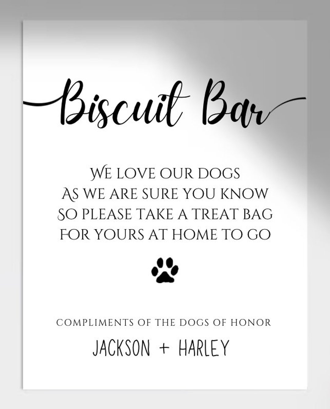 BISCUIT BAR SIGN Template Digital File Editable Customizable for ...