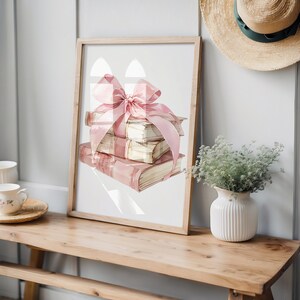 Trendy Pink Bows Wall Art Set of 3 Preppy Poster Girl Nursery, Dorm ...