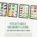 Vegetable Memory Game: Kids Matching Activity (PDF Printable) - Etsy
