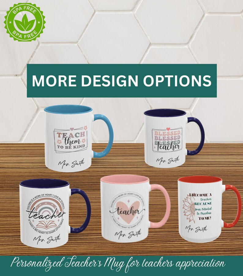 Personalized Teachers Coffee Mug (I), Custom Mug, Teacher Appreciation ...