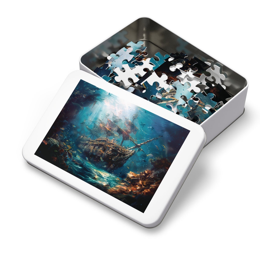 Sunken Pirate Ship Jigsaw Puzzle, Birthday Gift Idea, Unique Gift ...