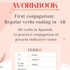 Spanish Workbook-past Tense-regular Verbs Ending in –ER. 39 Verbs to ...