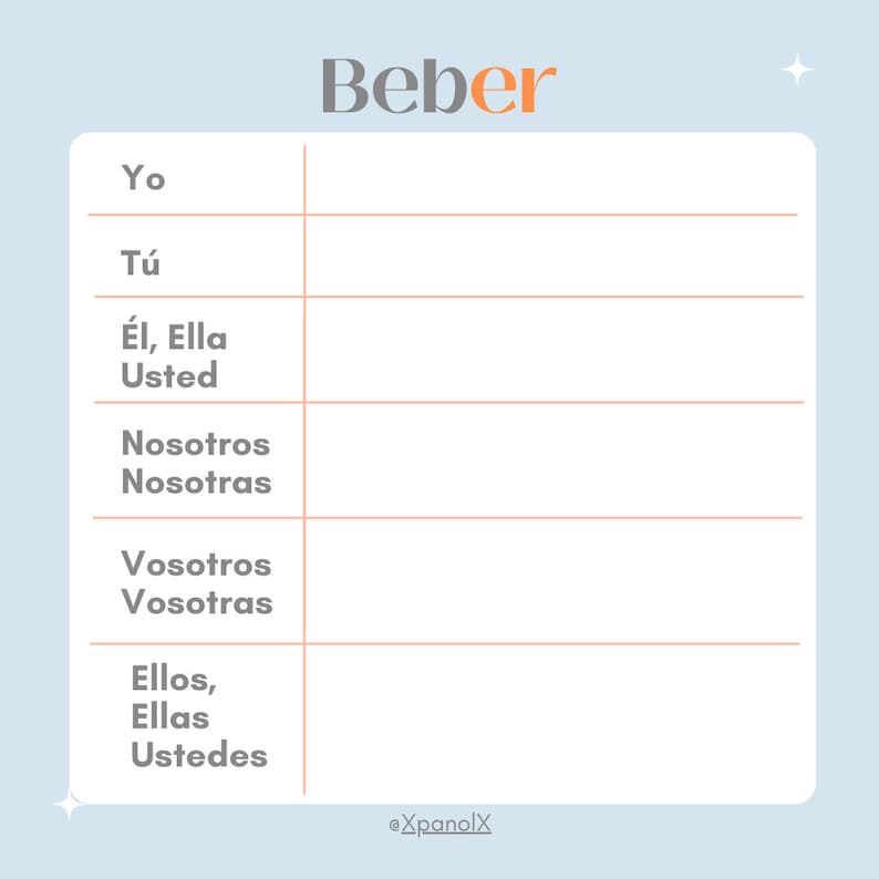 Spanish Workbook-present Tense-regular Verbs Ending in –ER. 42 Verbs to ...