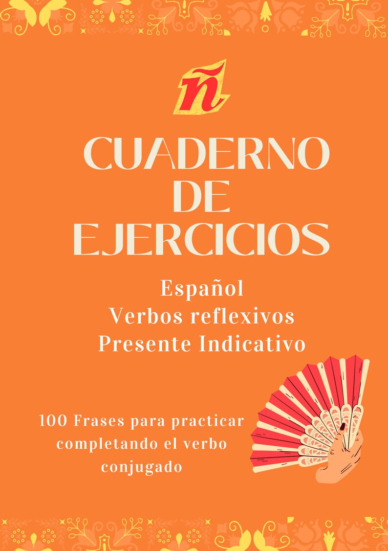 Spanish Workbook: Reflexive Verbs in Present Indicative Tense. 100 ...