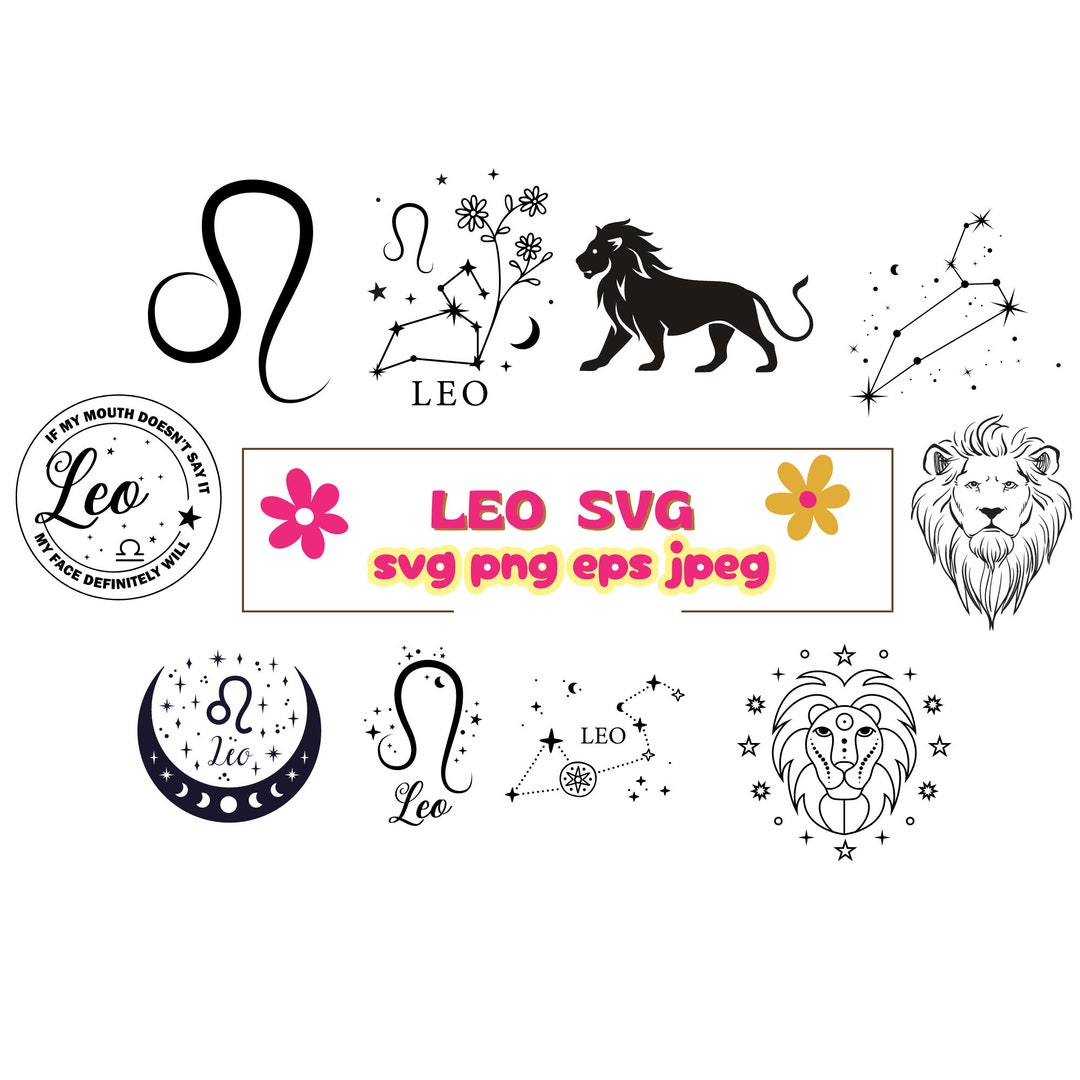 Leo Zodiac Svg,zodiac Svg,zodiac Leo Sign Svg,zodiac Signs SVG Bundle ...
