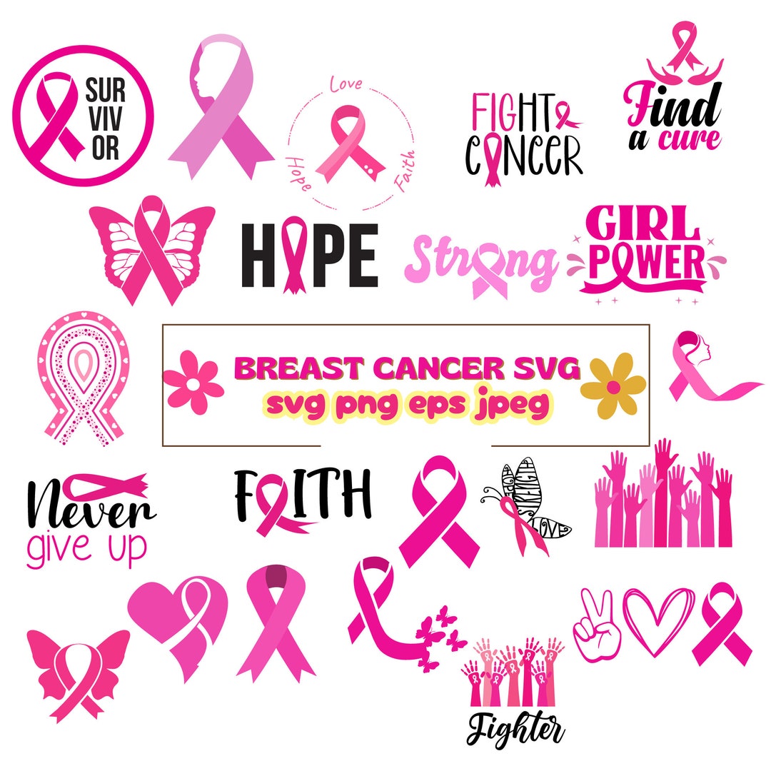 Cancer Awareness Svg, Cancer Svg,pink Awareness Ribbon,fight Cancer Svg ...