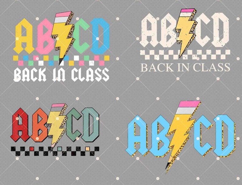 ABCD Back in Class Png, Teacher Tour Png, Retro Back to School Png ...