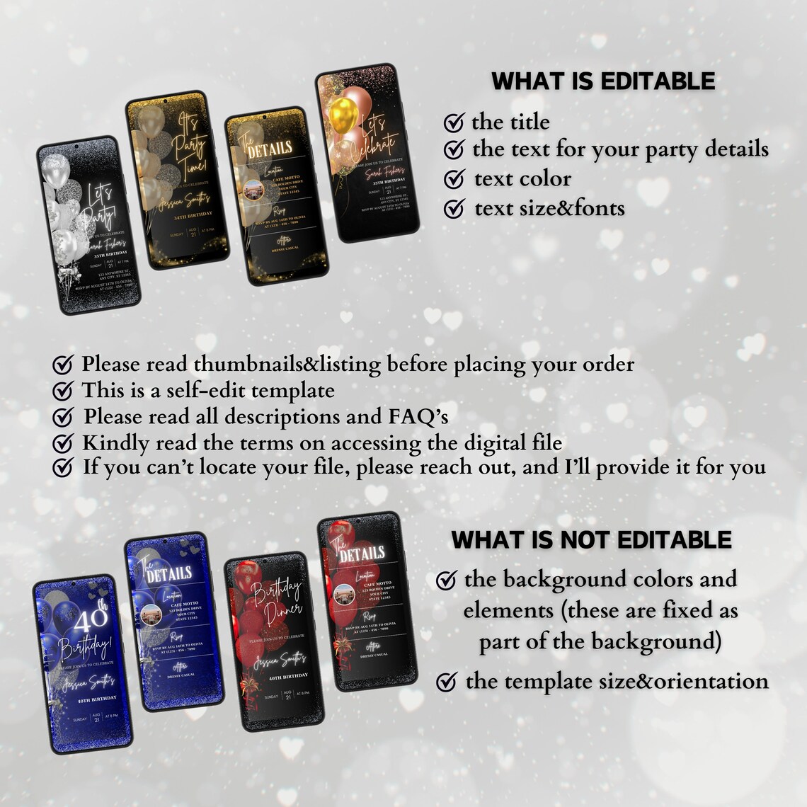 Purple Shhh It's a Surprise Birthday Dinner Invitation, Digital ...