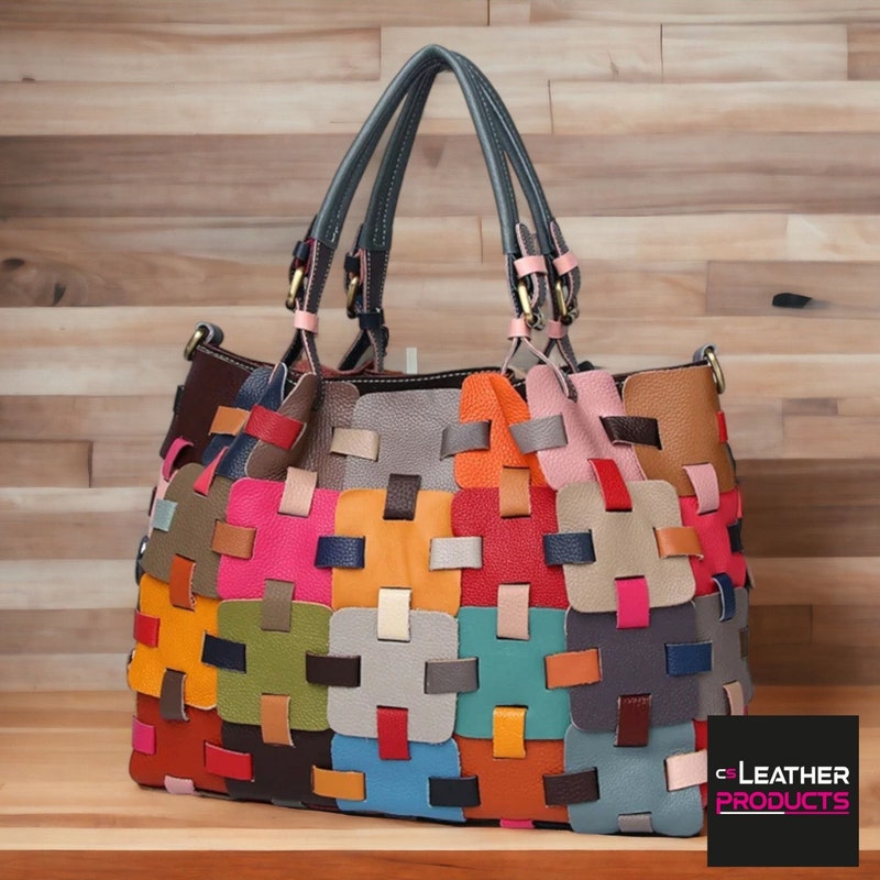 Patchwork Leather Bags - Etsy
