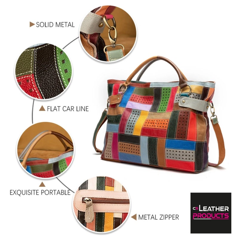 Patchwork Large Shopper Handbag Shoulder Bag, Women Design Female Tote ...