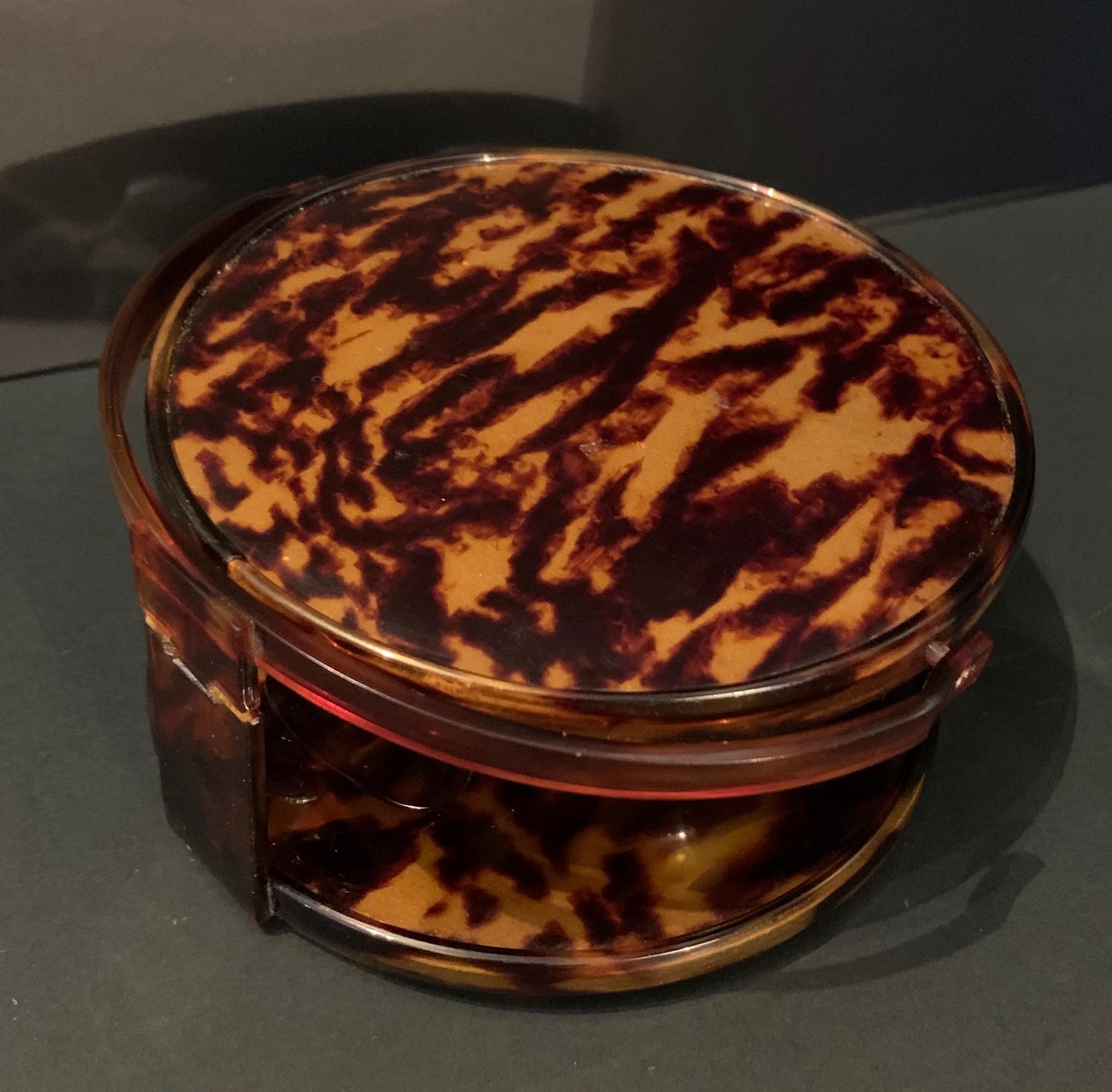 Fabulous Vintage Shaving Fold Away Mirror & Bowl Faux Tortoise Shell ...