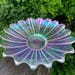Vintage Iridescent Glass Plate Dish Bowl Starburst 24cm Diameter - Etsy