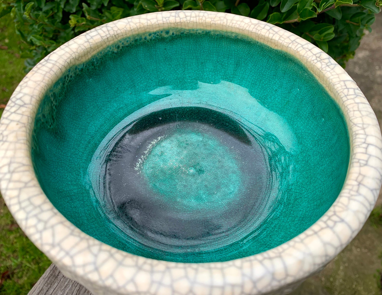 Chinese Ge Ware Crackled Glaze Dish Bowl Clay Iridescent Blue Interior ...