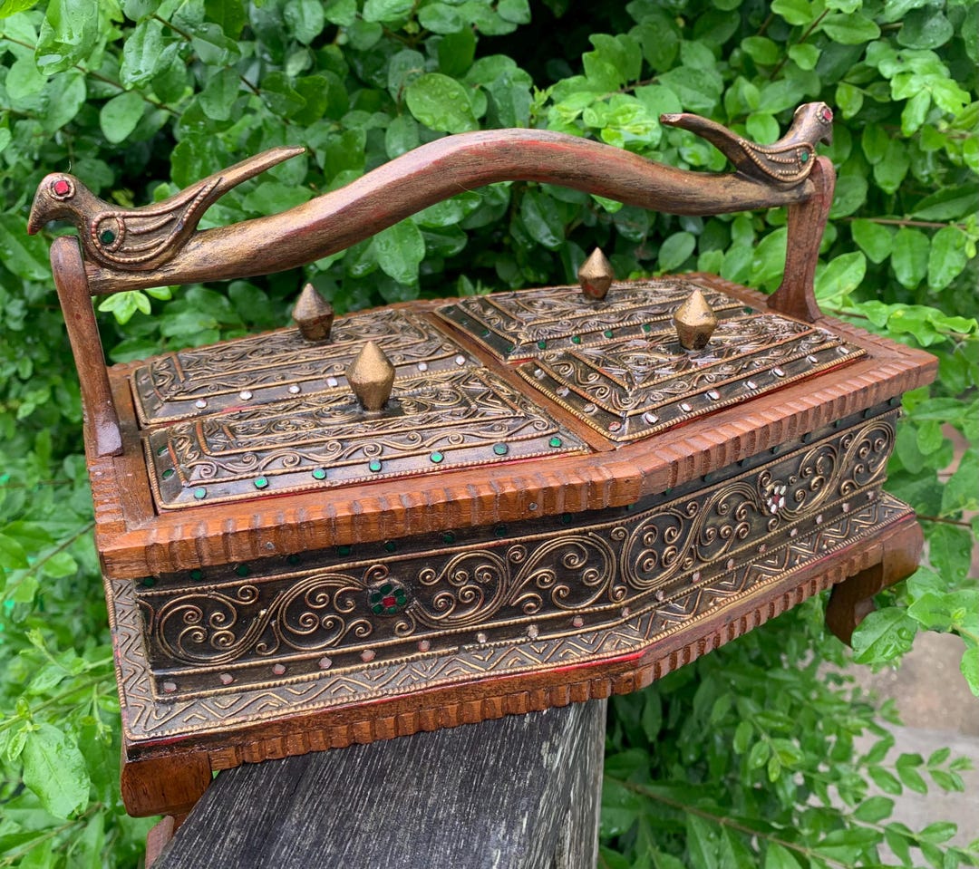 Gorgeous Exotic Asian Spice Box Sewing Trinkets Storage Organiser ...