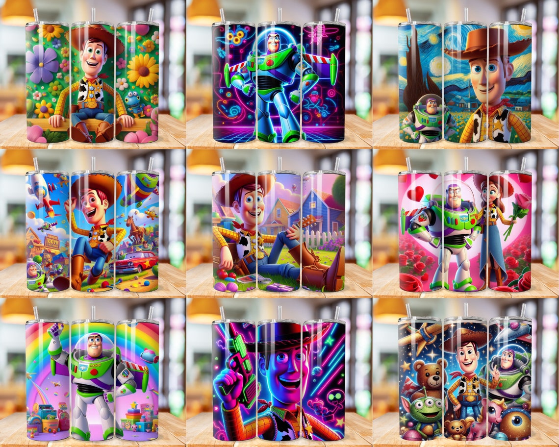 Toy Story Tumbler Wrap Bundle, 140+ Instant Download 20oz Tumbler PNG ...