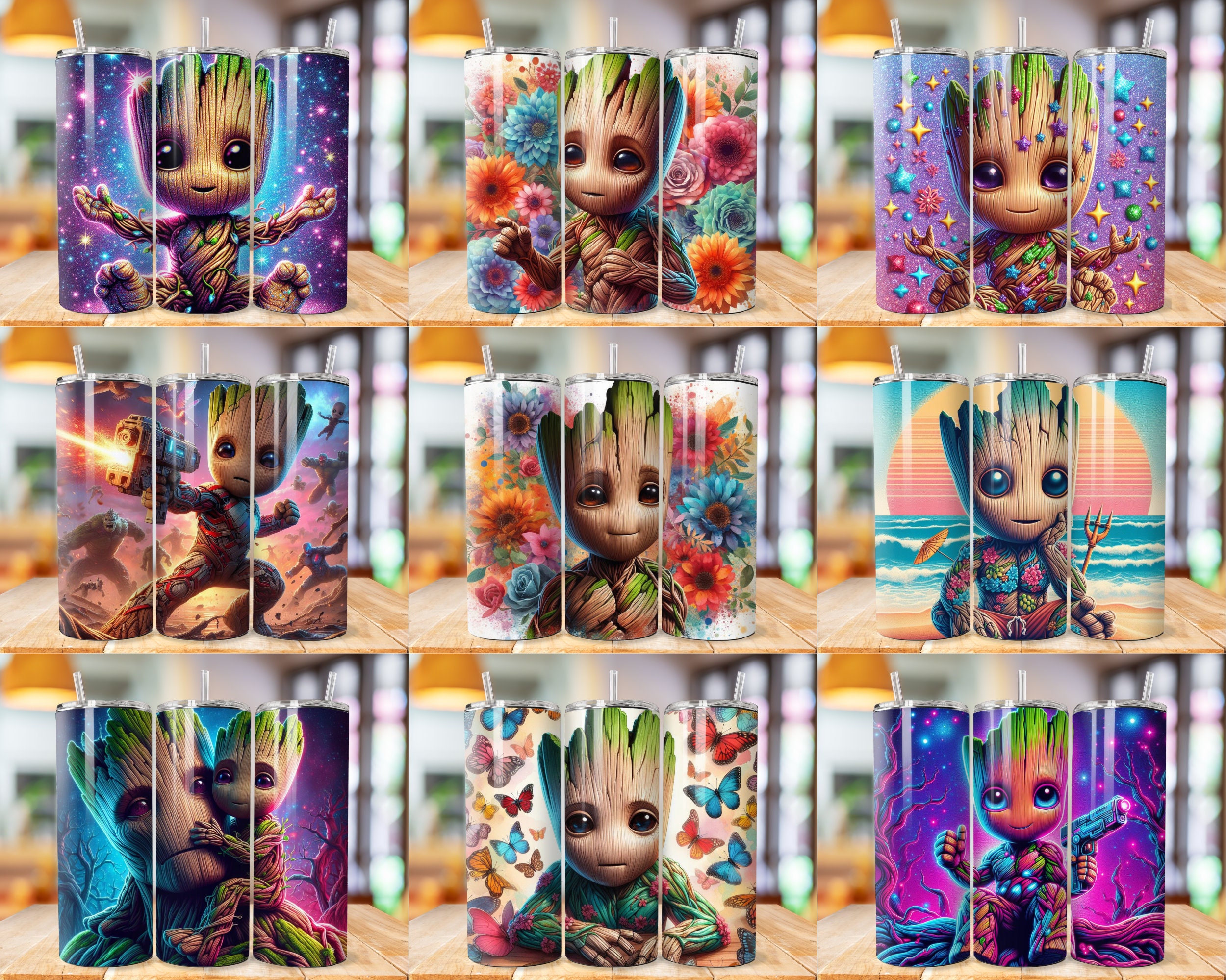 Groot Tumbler Wrap, Baby Groot Wrap, Groot Tumbler, Groot Sublimation ...