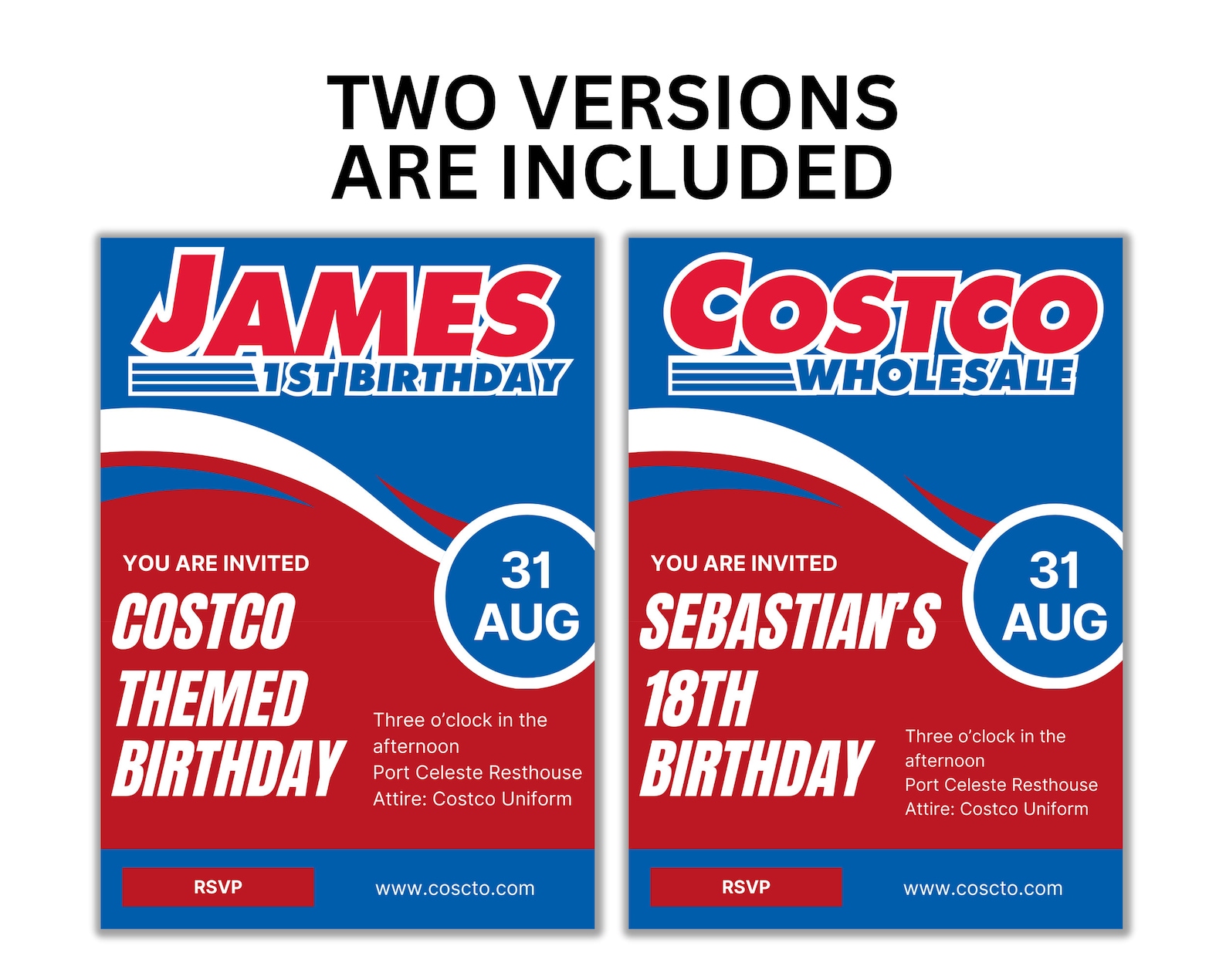 Costco Party Invitation, Costco Birthday Invite, Editable Invite ...