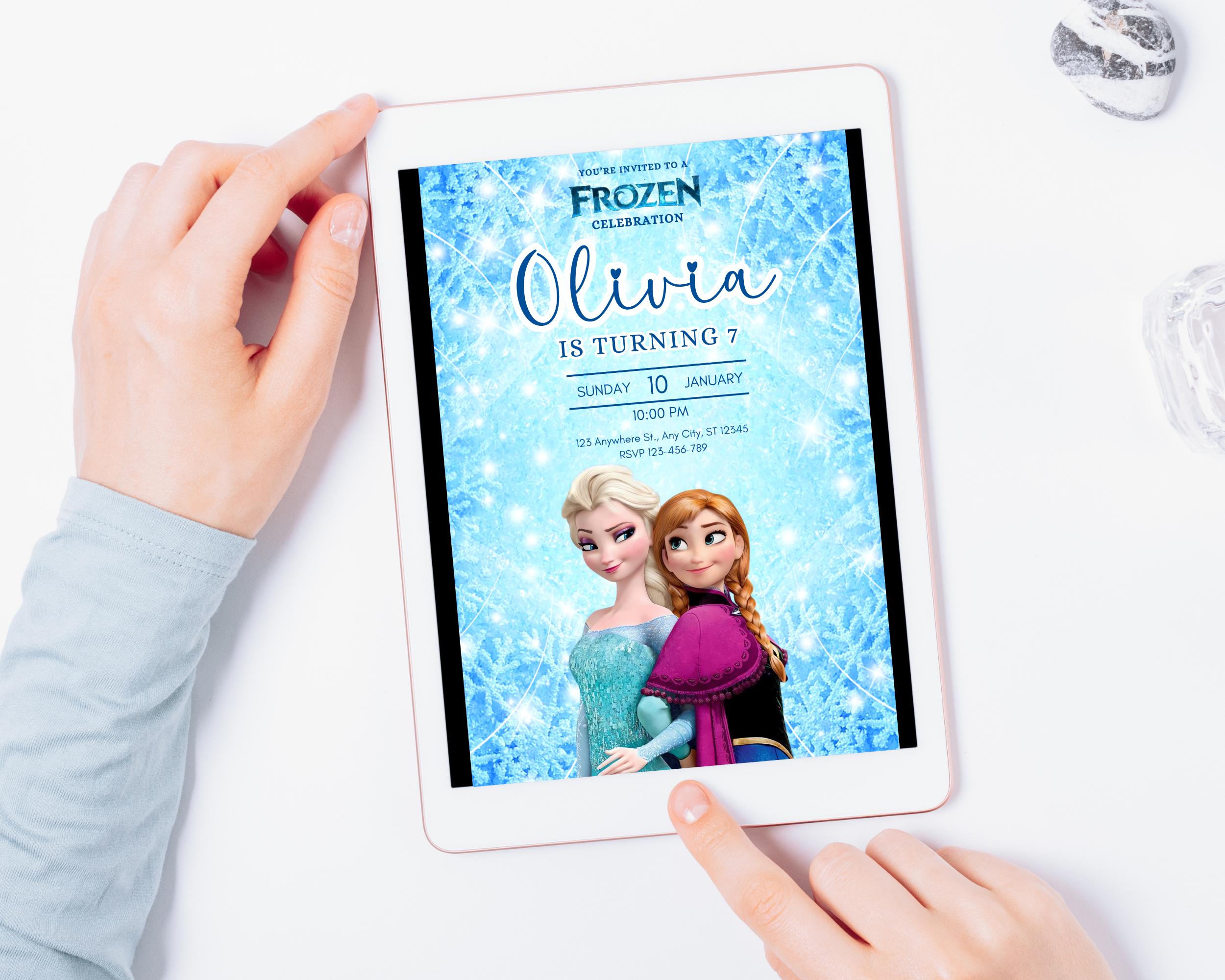 FROZEN Invitation Elsa Birthday Invitation Winter Snow Birthday ...