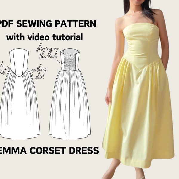 Drop Waist Dress Pattern - Etsy