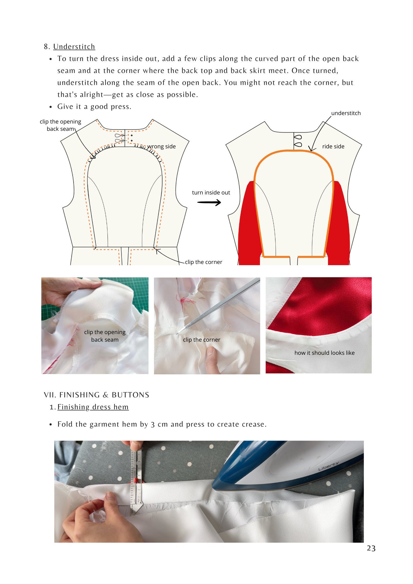 Low Back Mini Dress With Bow Ties and Puff Sleeves PDF Digital Sewing ...