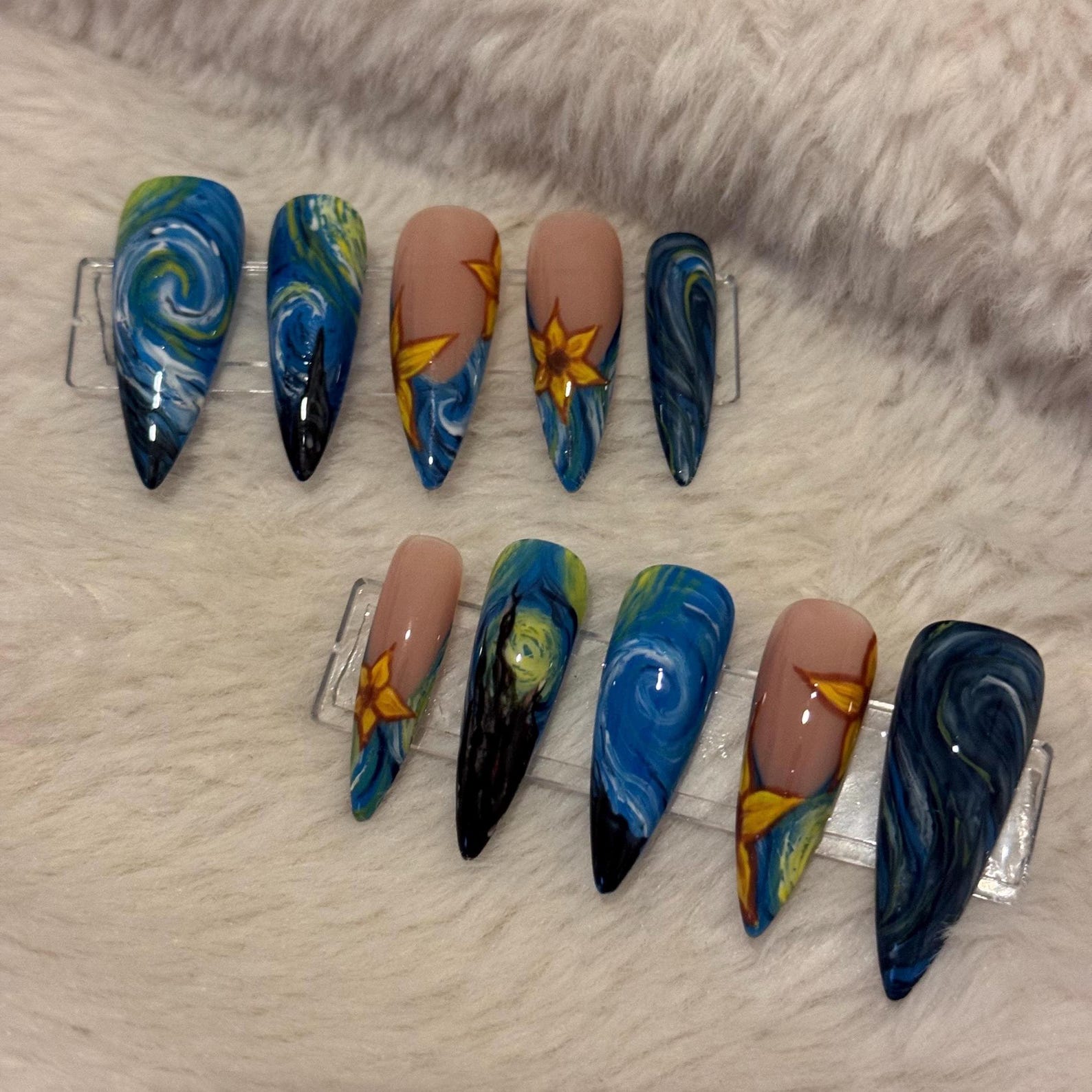 Van Gogh Starry Night Press on Nails - Etsy