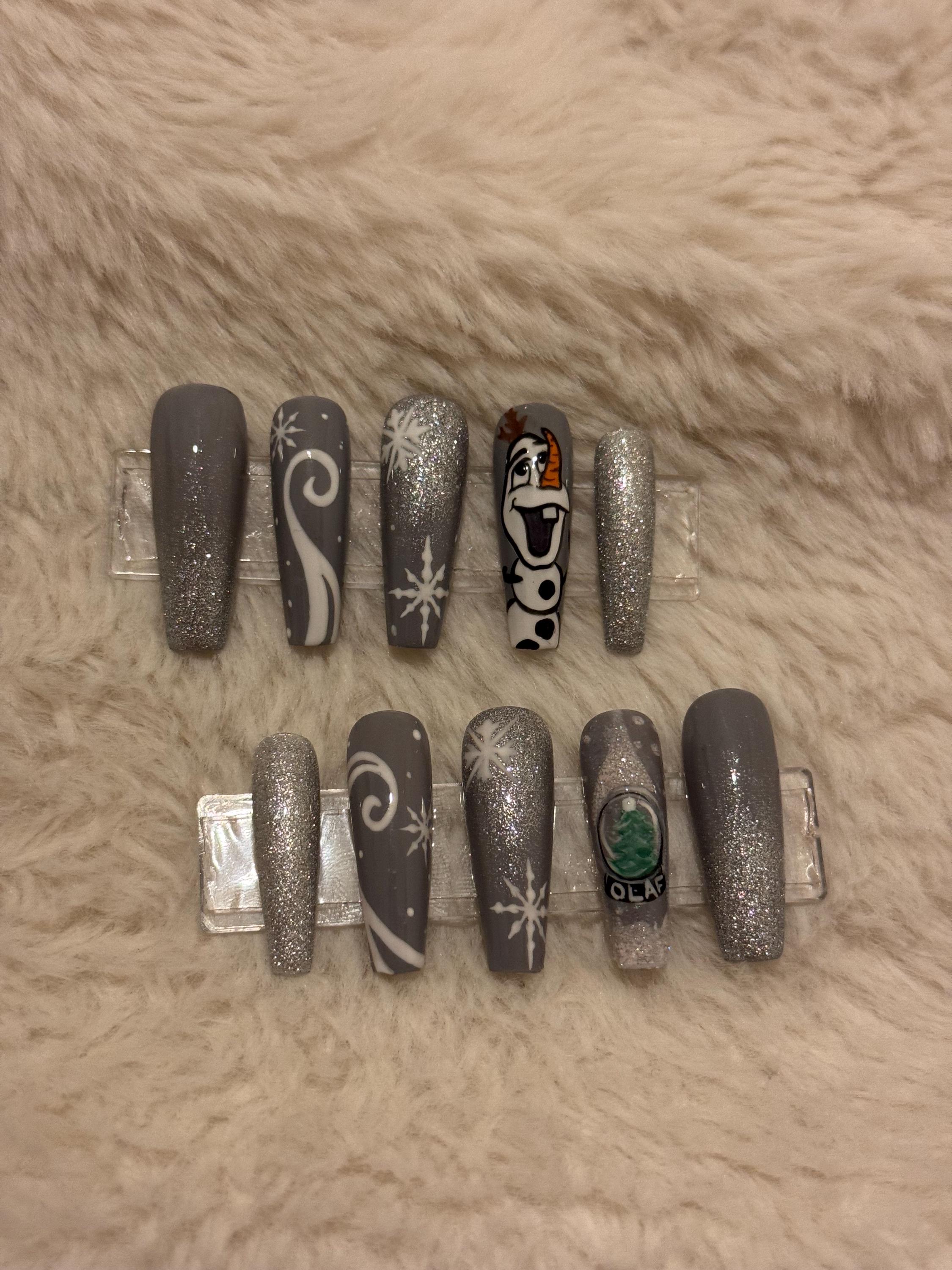 Frozen Olaf Press on Nails - Etsy
