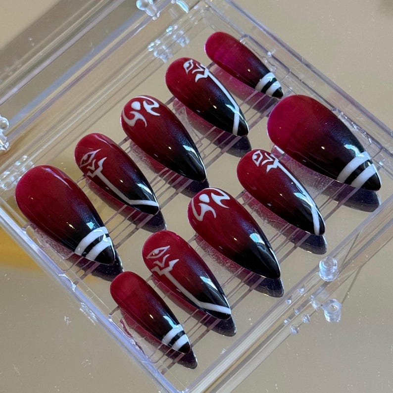 Sukuna Anime Press on Nails - Etsy