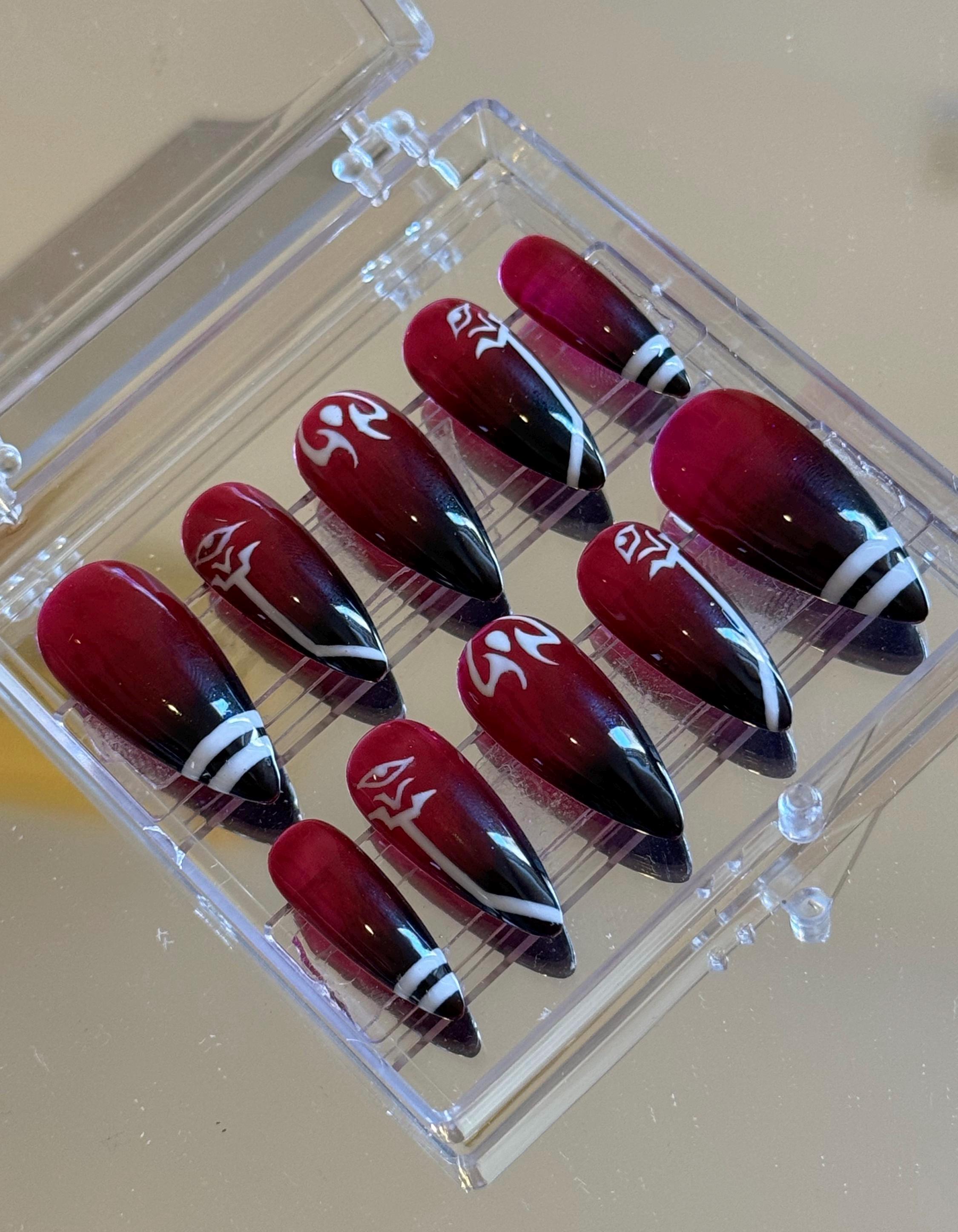 Sukuna Anime Press on Nails - Etsy
