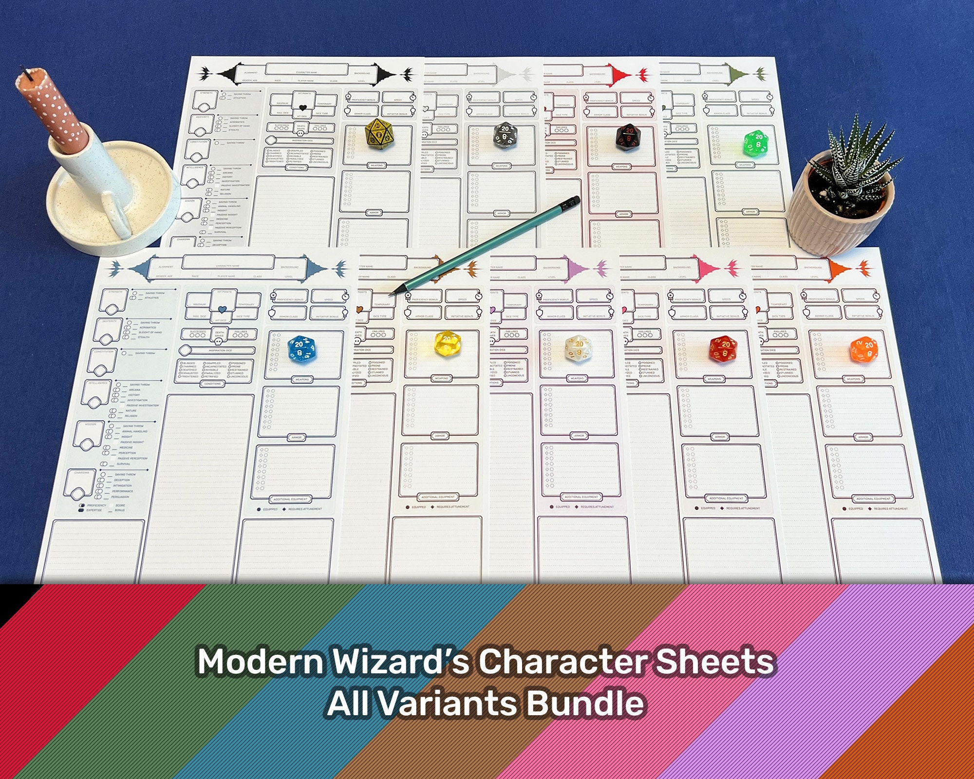 D&D 5e Character Sheets, Form Fillable, All Variants Bundle - Etsy