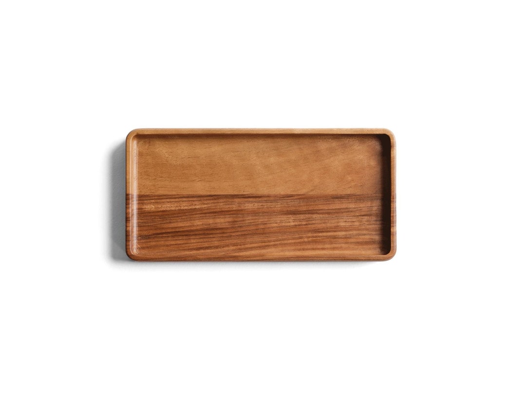 Wooden Catch-all Tray: Minimalist Handcrafted Valet Organizer for Keys ...