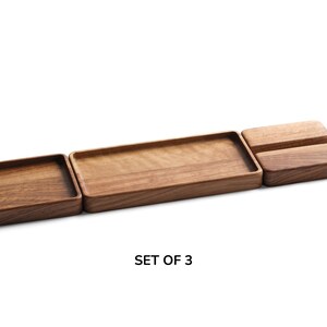 Wooden Desk Organizer Set, Wood Notepad, Phone Stand, Cathch All Tray ...