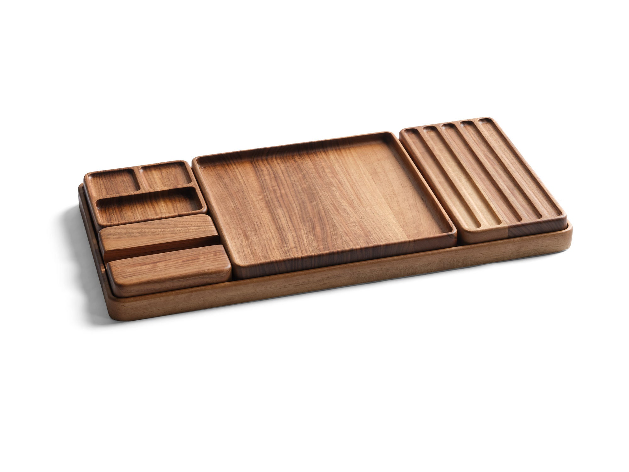 Handmade Beech Wood Desk Organizer Set: Modular Office Trays - Etsy